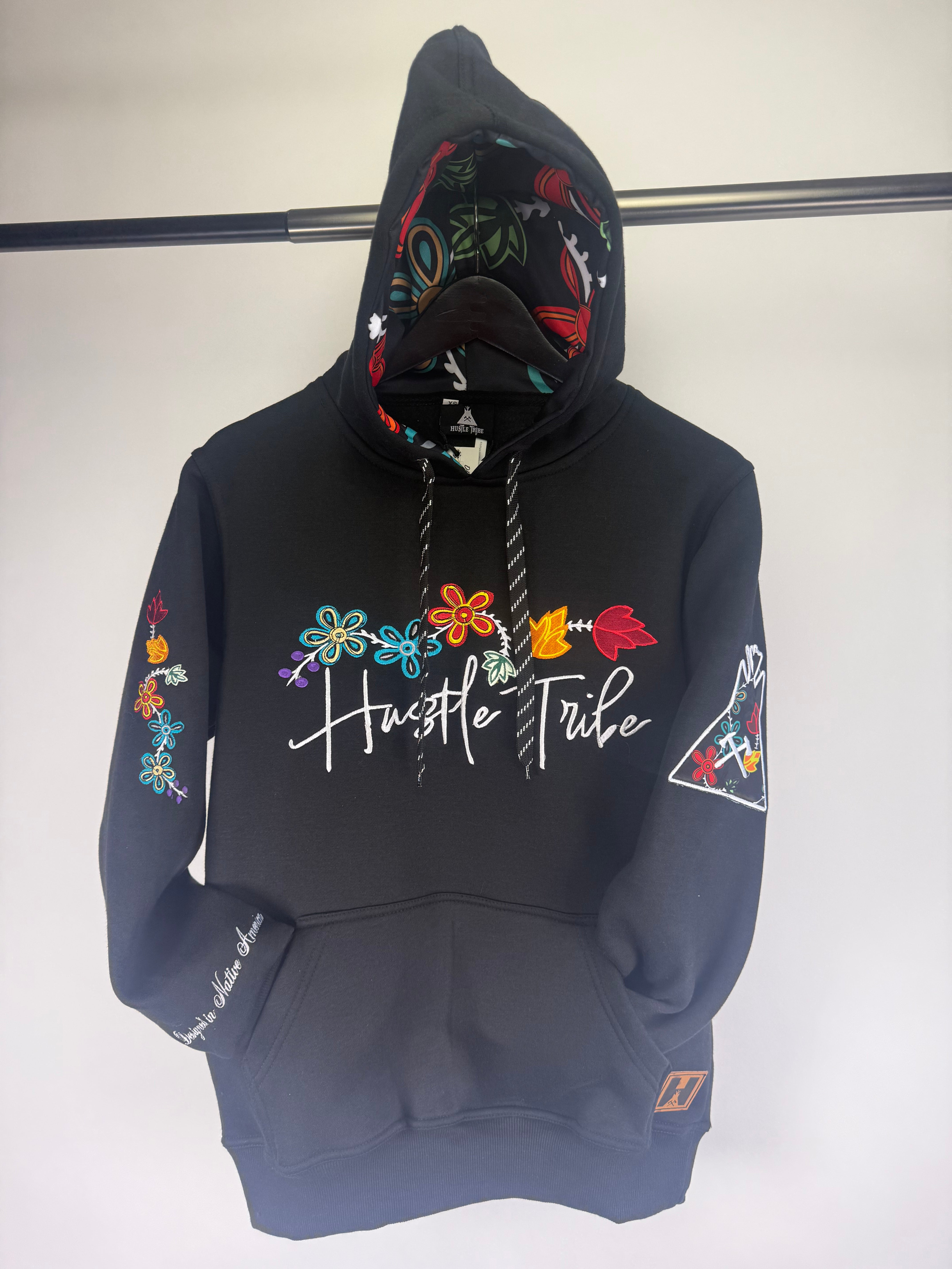 New Floral Hoodie Script – Hustle Tribe